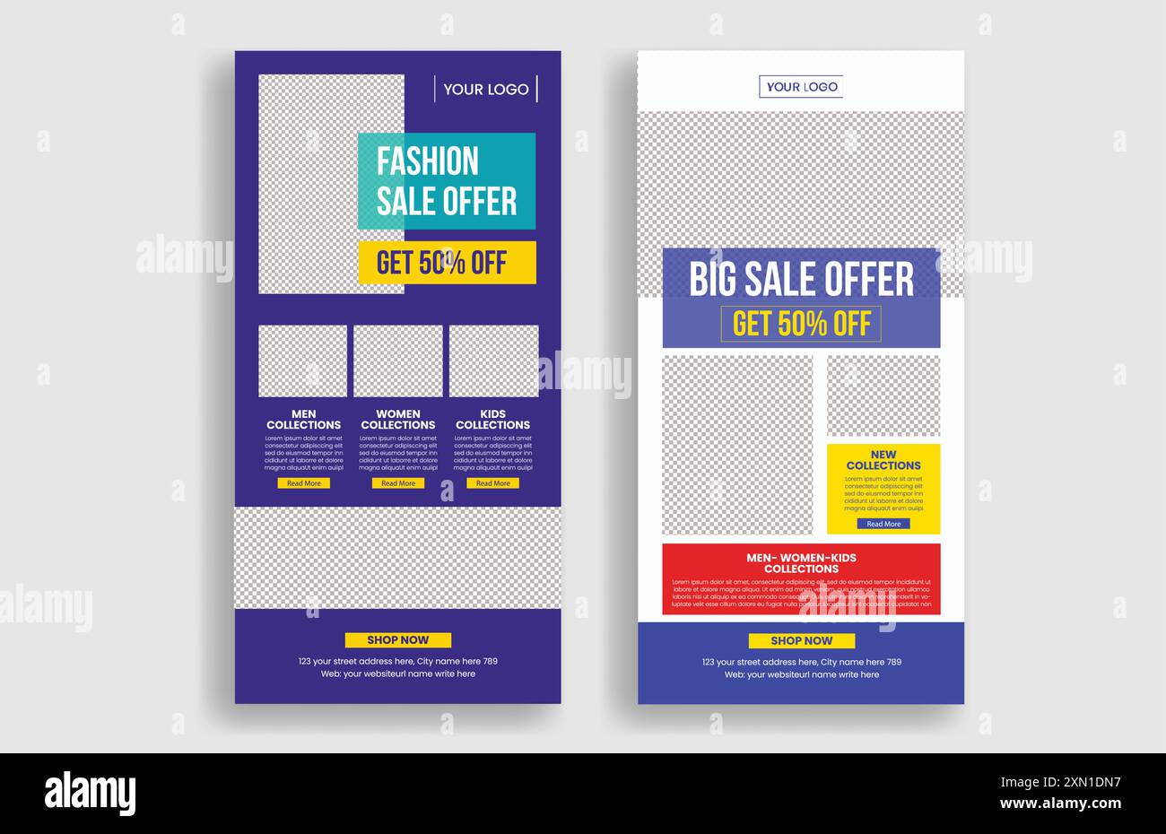 e-commerce email newsletter template for fashion sale web page UI ...