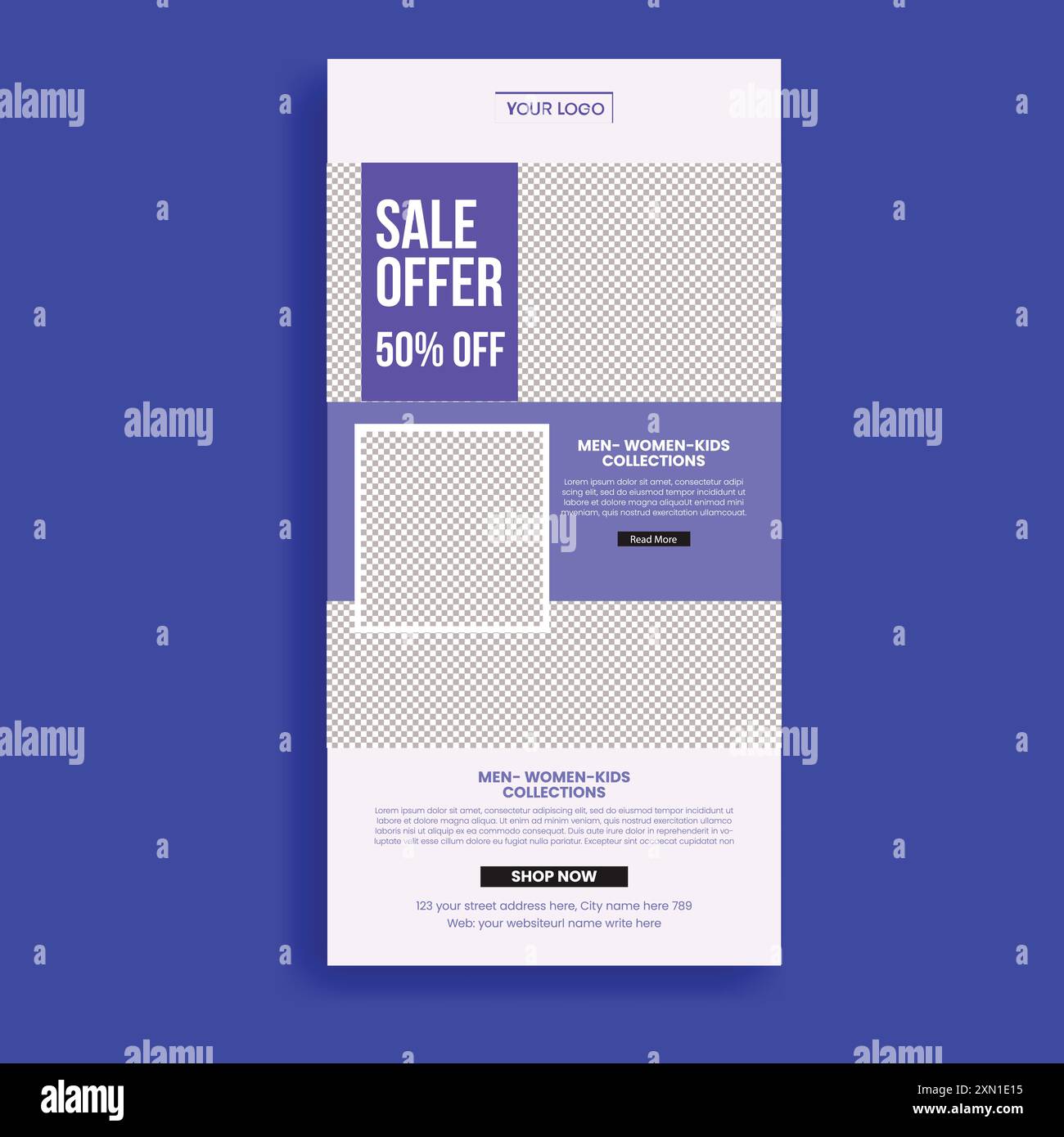 e-commerce email newsletter template for fashion sale web page UI ...