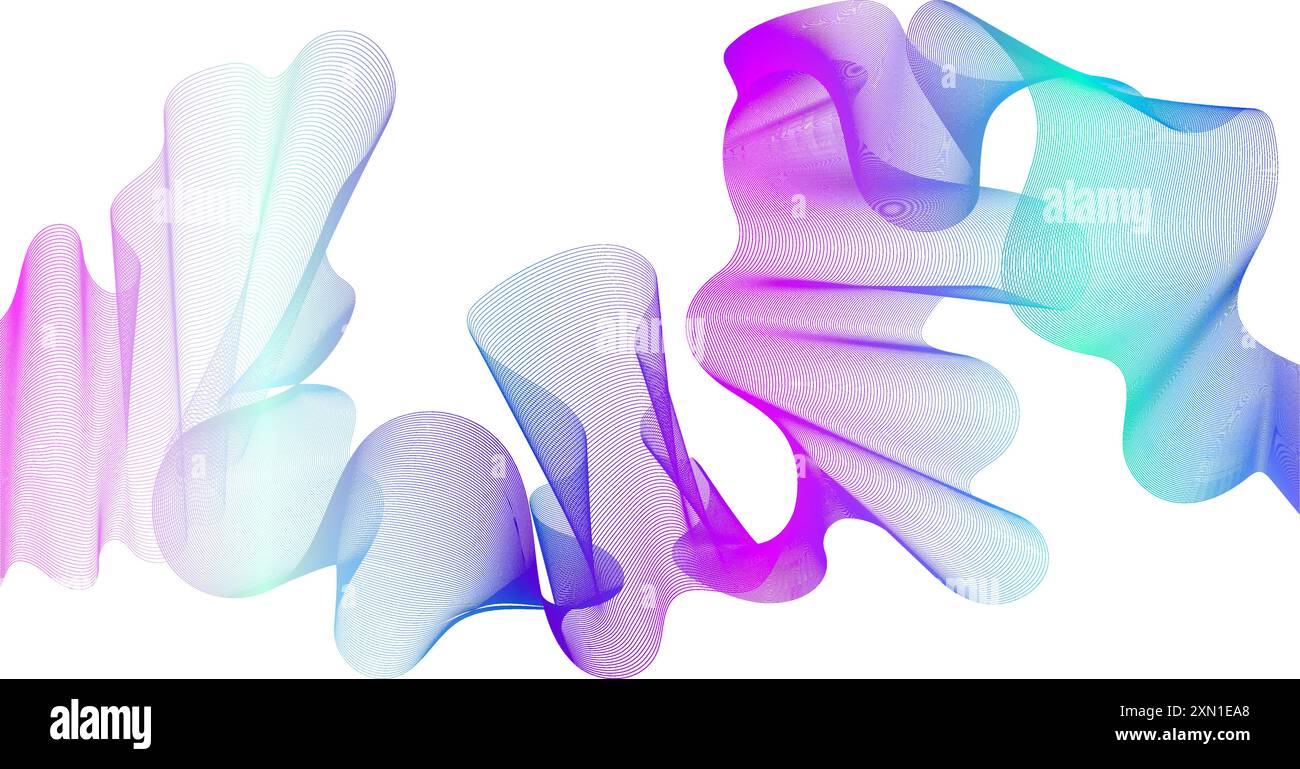 Abstract colorful wave lines on a white background. Vector illustration ...