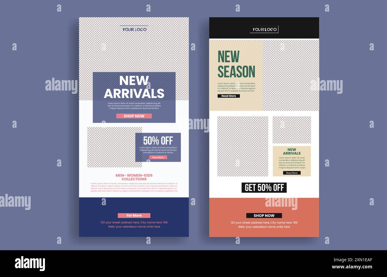 e-commerce email newsletter template for fashion sale web page UI ...