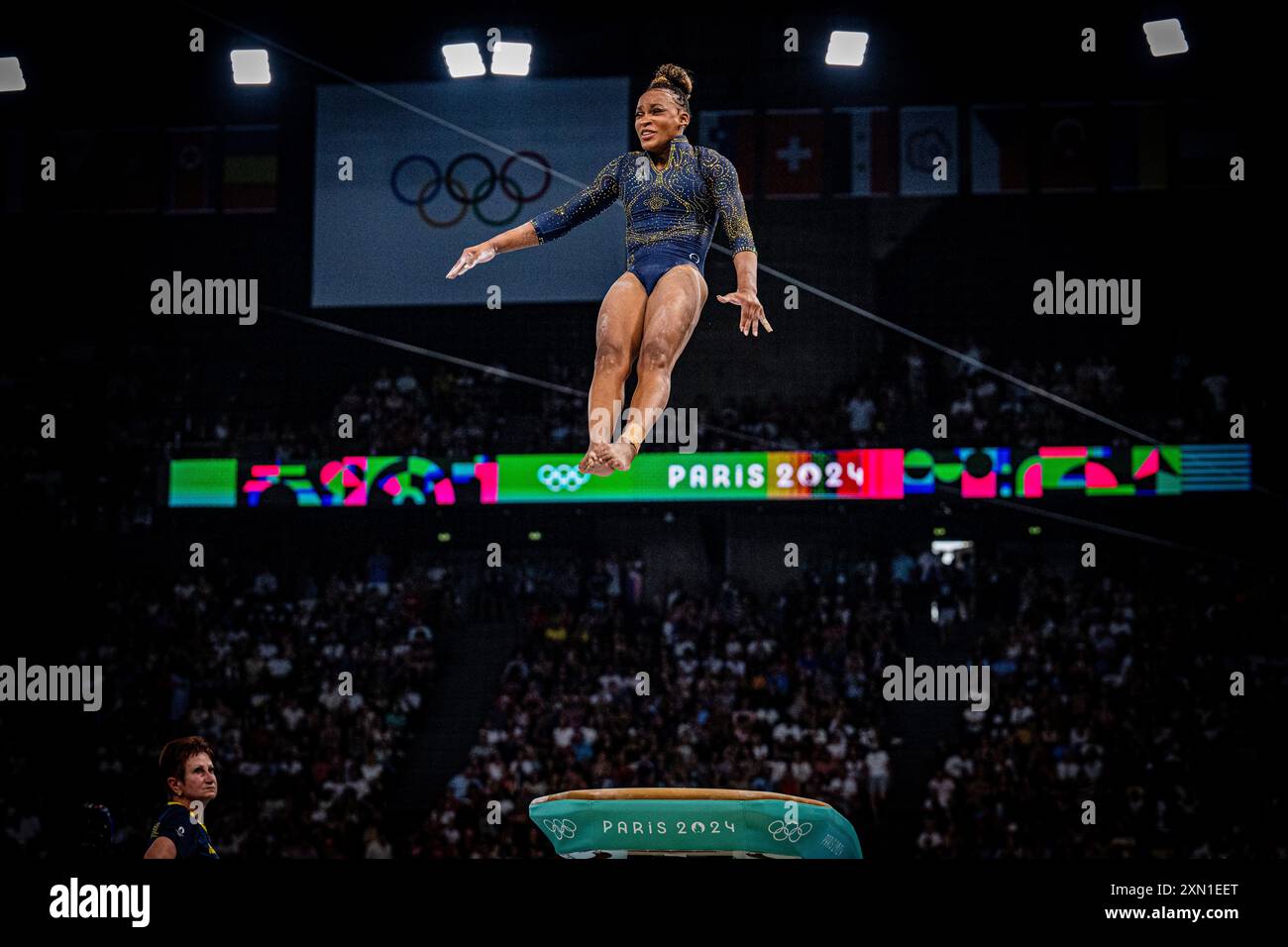 Paris, France. 30th July, 2024. Rebecca Andrade during her routine on ...