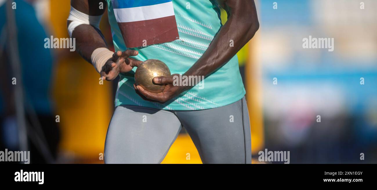 Shot put woman game hi-res stock photography and images - Alamy