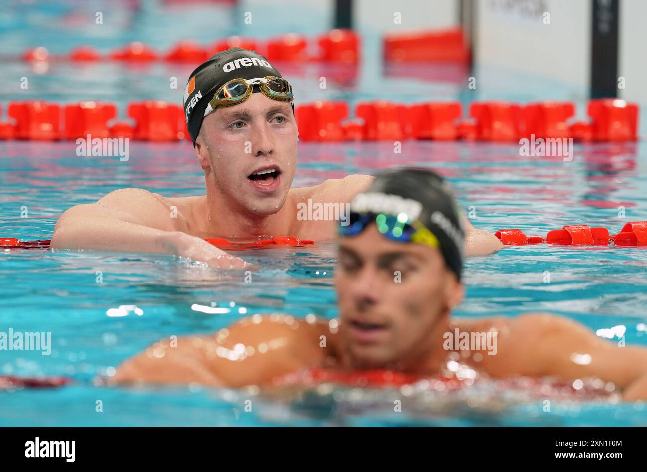 Ireland's WIFFEN Daniel reacts after winning the men's 800m freestyle ...