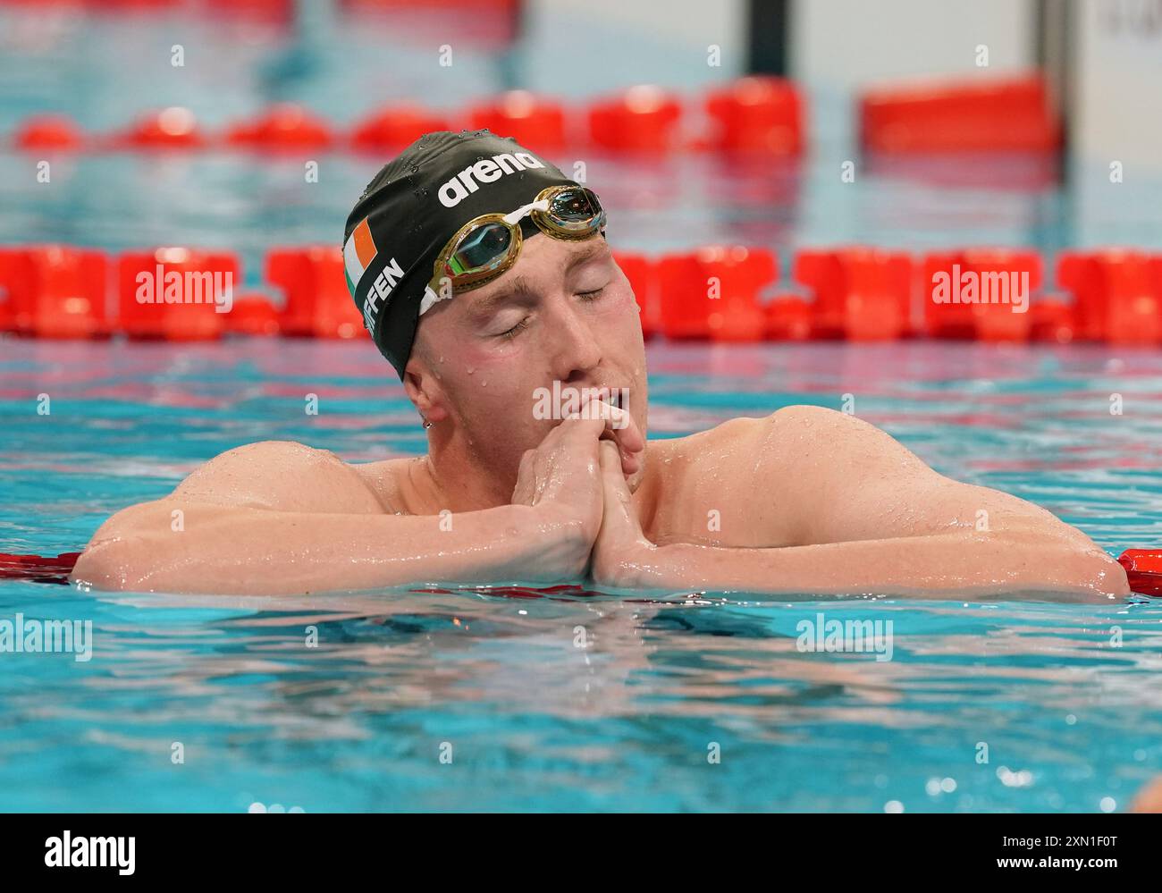 Ireland's WIFFEN Daniel reacts after winning the men's 800m freestyle ...