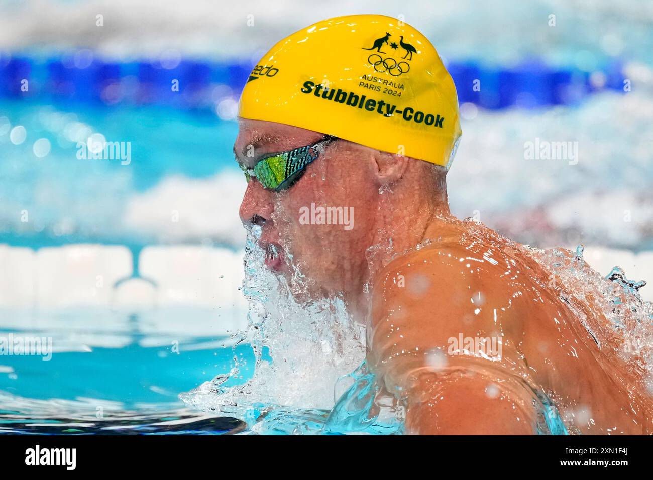 Zac Stubblety-Cook, of Australia, competes during the men's 200-meter ...