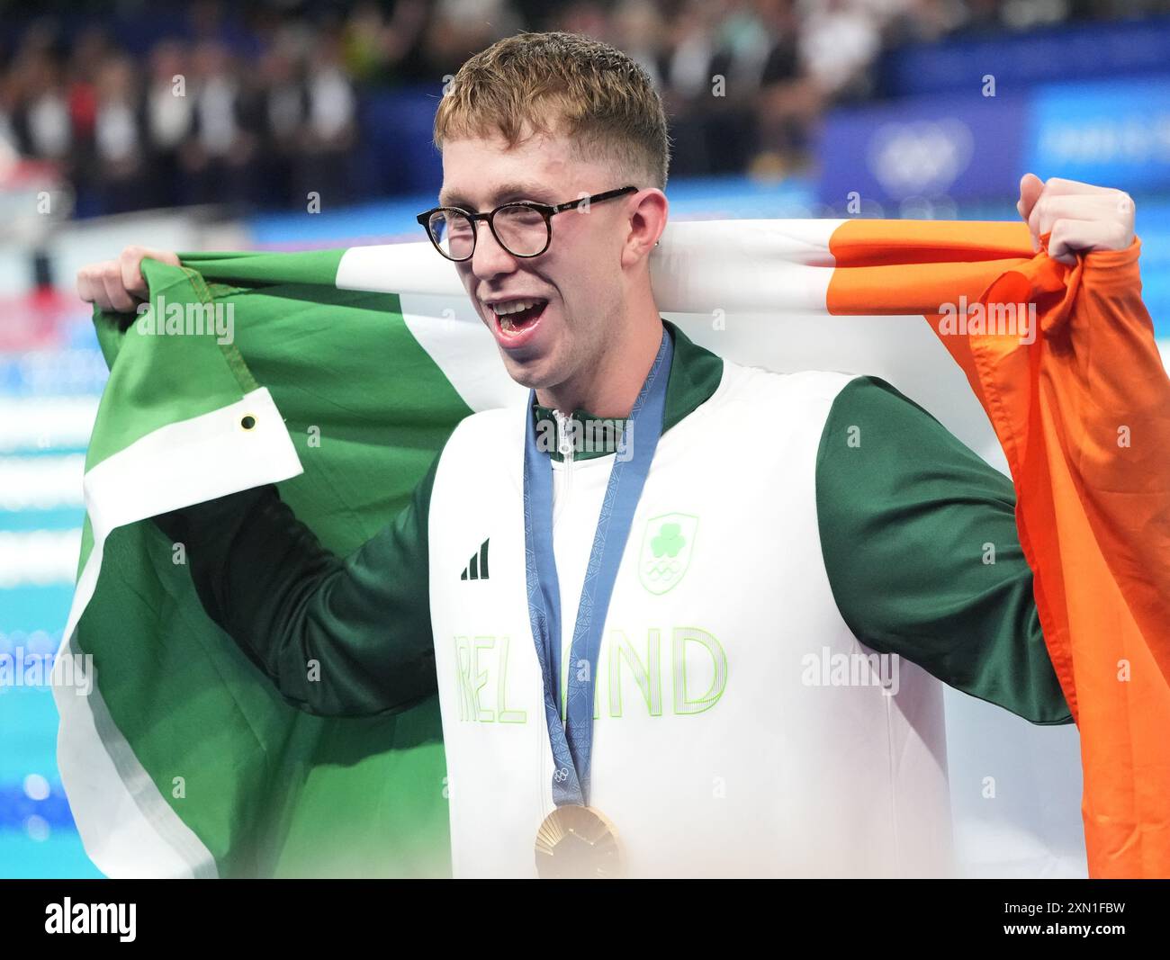 Paris, France. 30th July, 2024. Men's 800m Freestyle Final gold ...