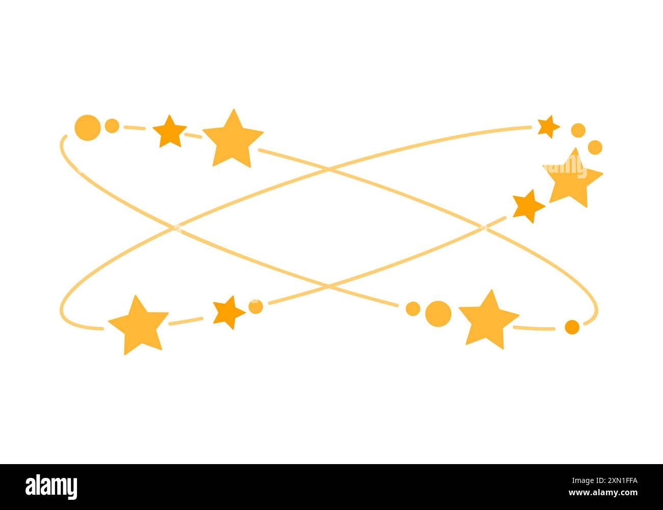 Dizzy and vertigo, hangover icon, yellow stars and circles rotate in ...