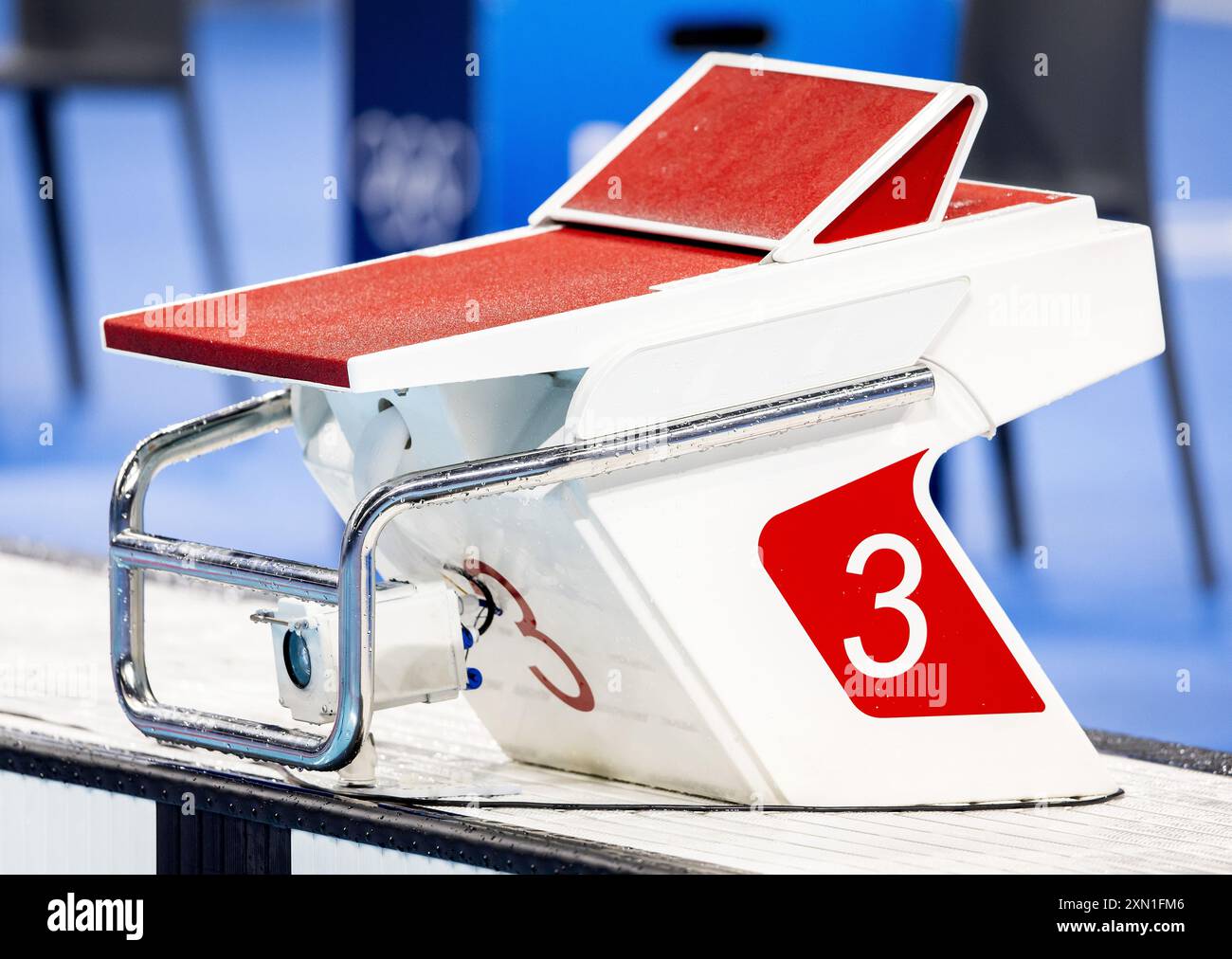 PARIS - Arno Kamminga's empty starting block after the semi-finals of ...