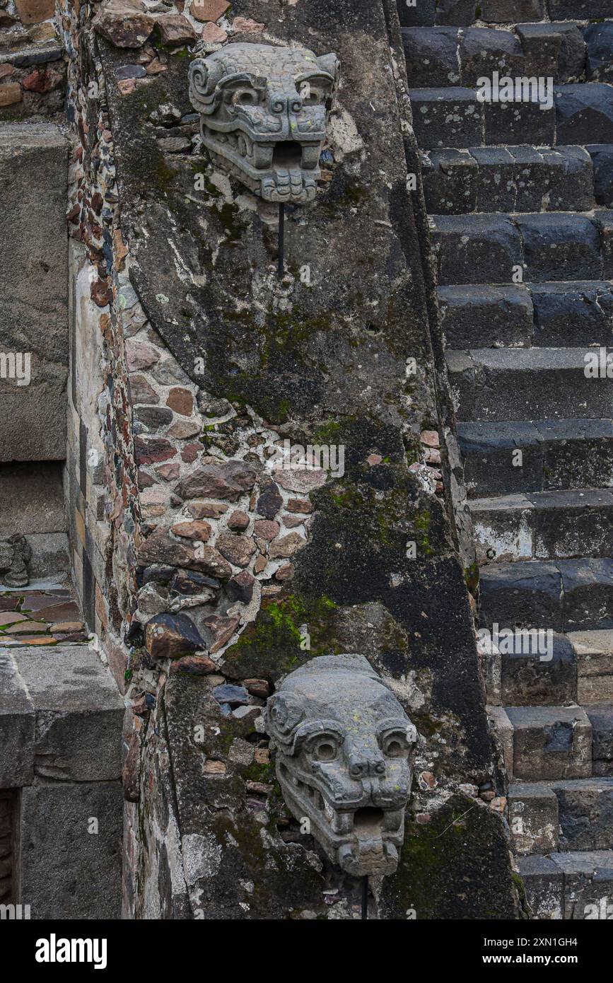 Pyramid of the Feathered Serpent or Quetzalcoatl in the archaeological ...