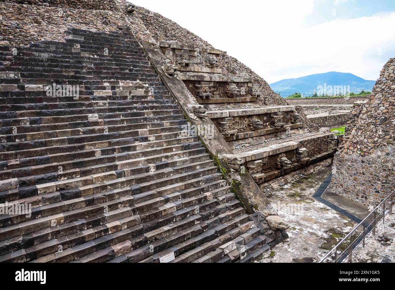 Pyramid of the Feathered Serpent or Quetzalcoatl in the archaeological ...