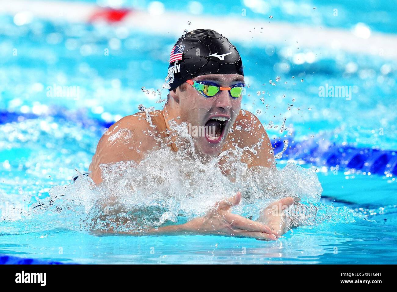 USA's Josh Matheny in action during the Men's 200m Breaststroke semi ...