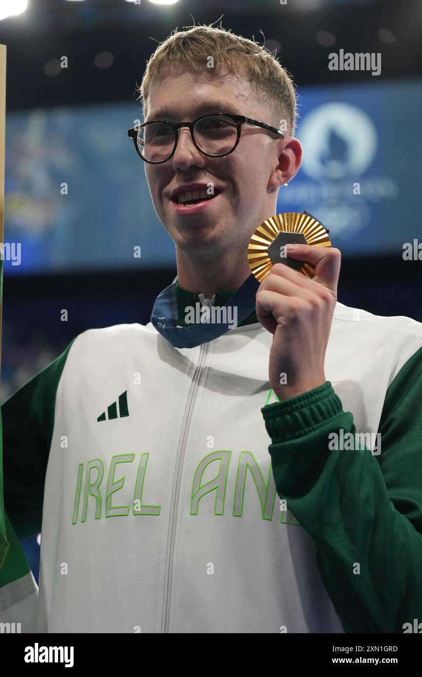 Ireland's WIFFEN Daniel, gold, poses for a photo after the award ...