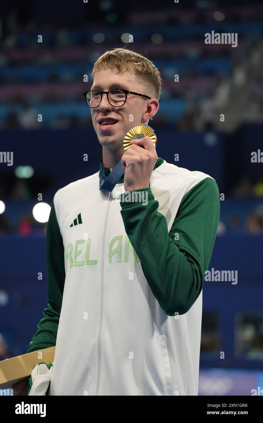 Ireland's WIFFEN Daniel, gold, poses for a photo after the award ...