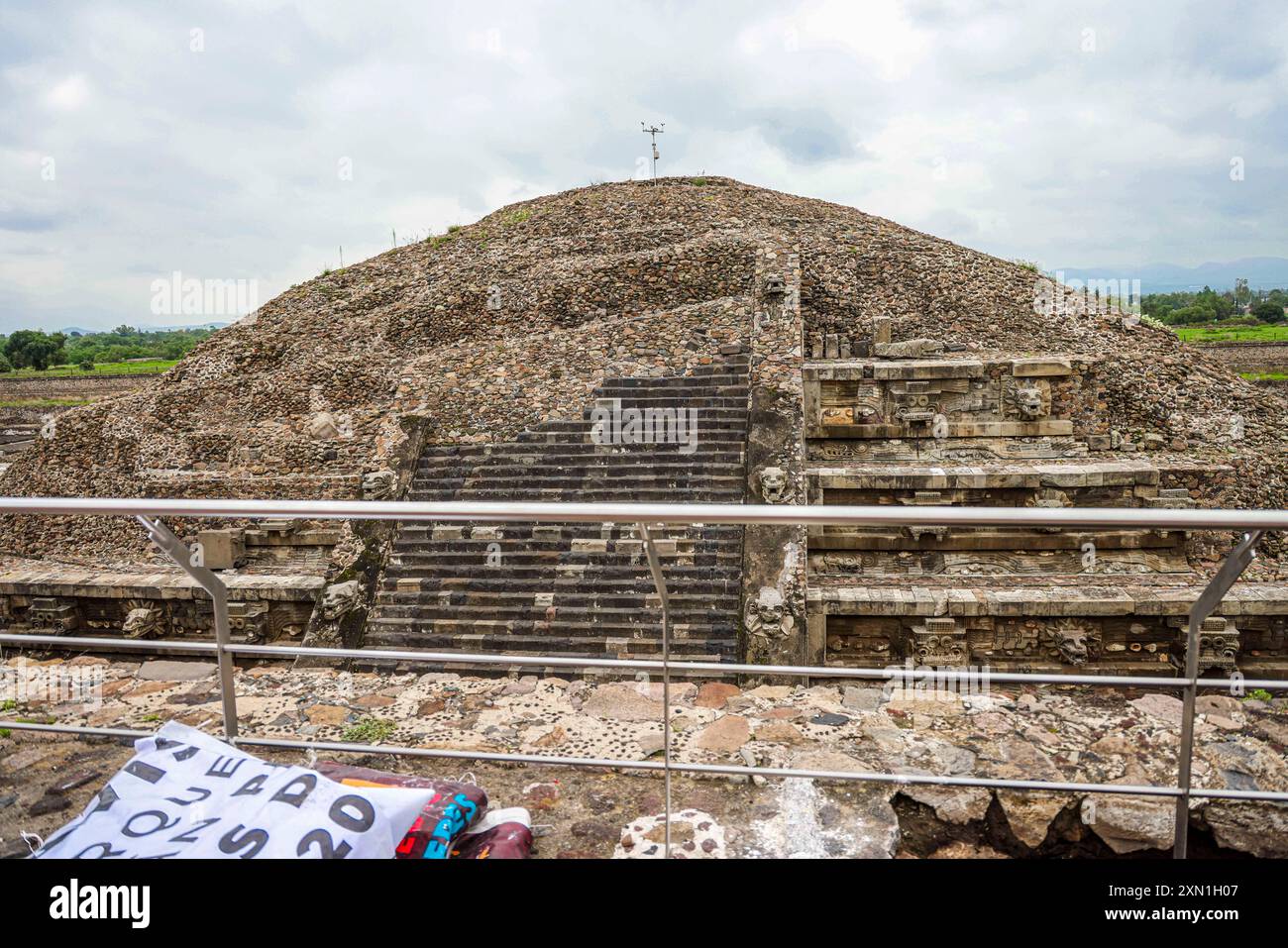 Pyramid of the Feathered Serpent or Quetzalcoatl in the archaeological ...