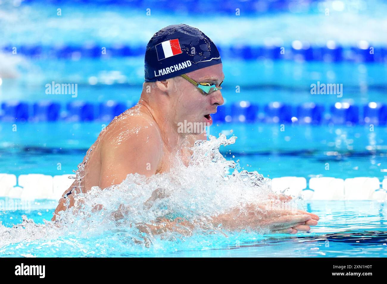 France's Leon Marchand in action during the Men's 200m Breaststroke ...