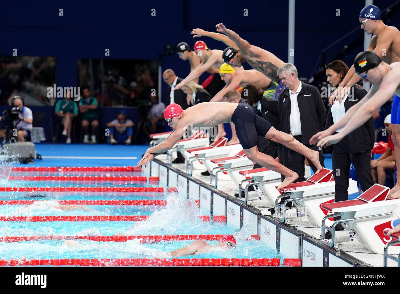 Great Britain's Matthew Richards in action during Men's 4 x 200m ...