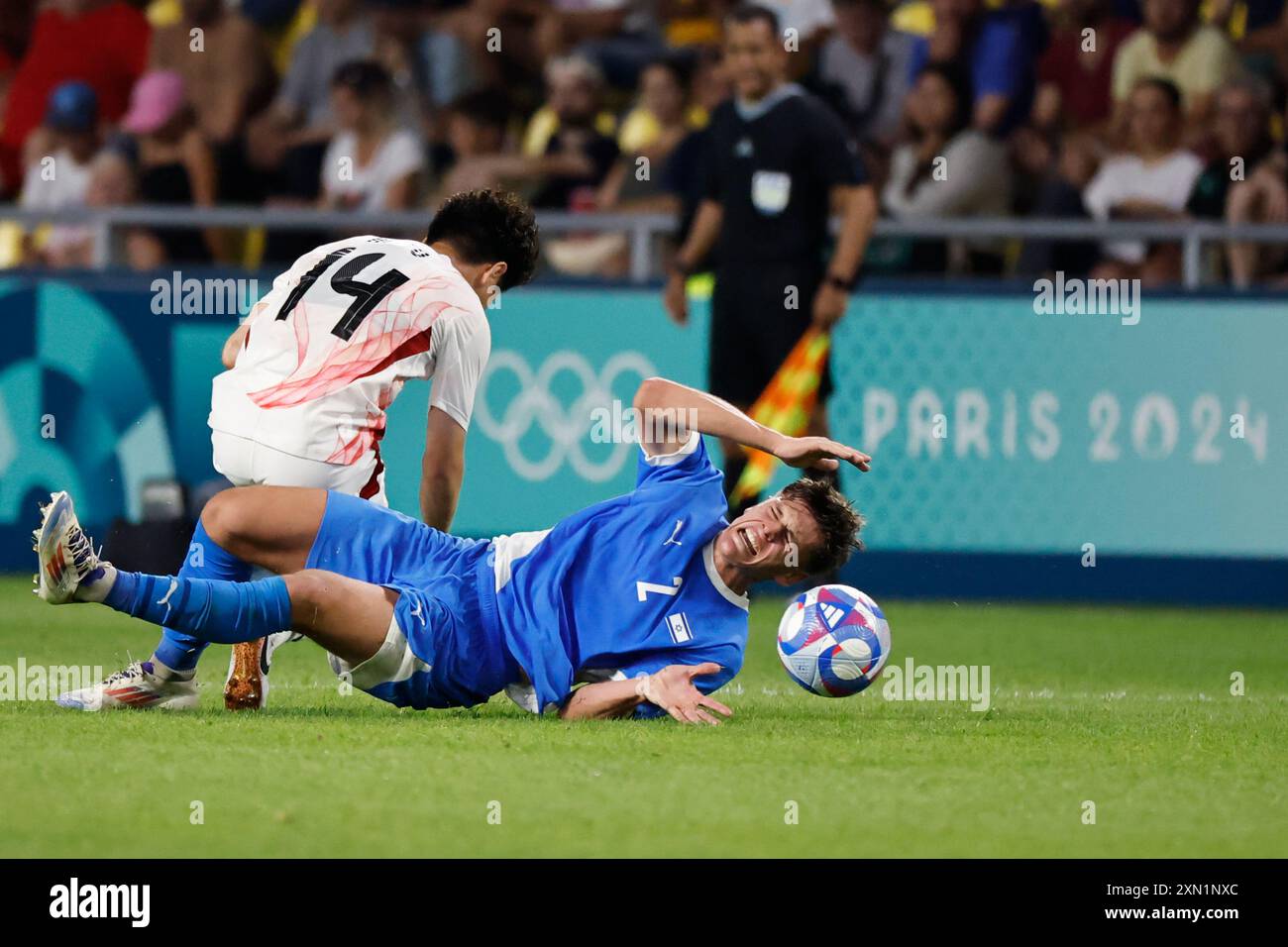 Japan's Shunsuke Mito, left, challenges Israel's Ilay Feingold during ...