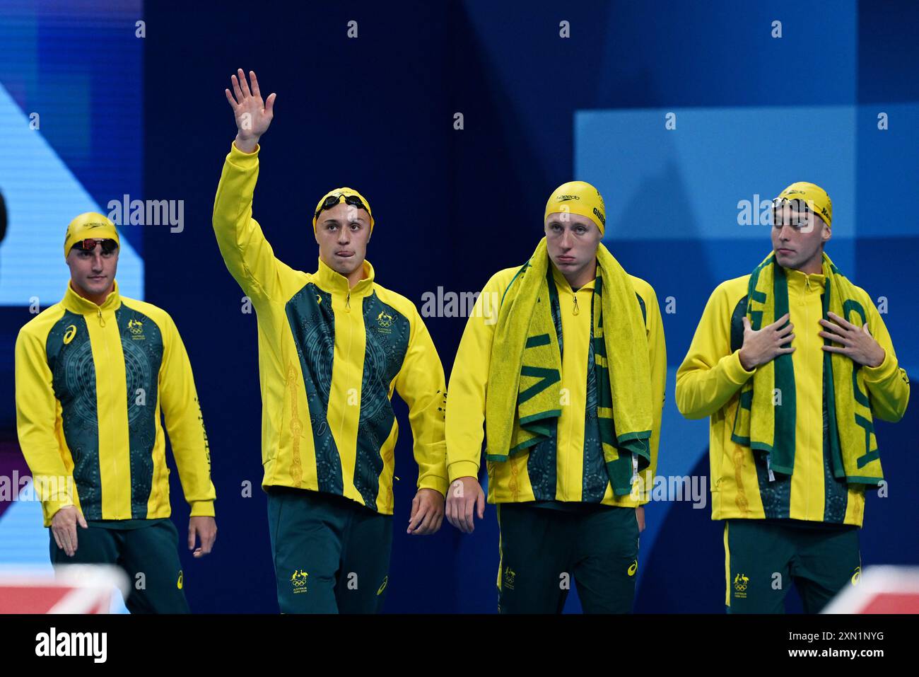 Paris, France. 30th July, 2024. Australian relay team Maximillian ...