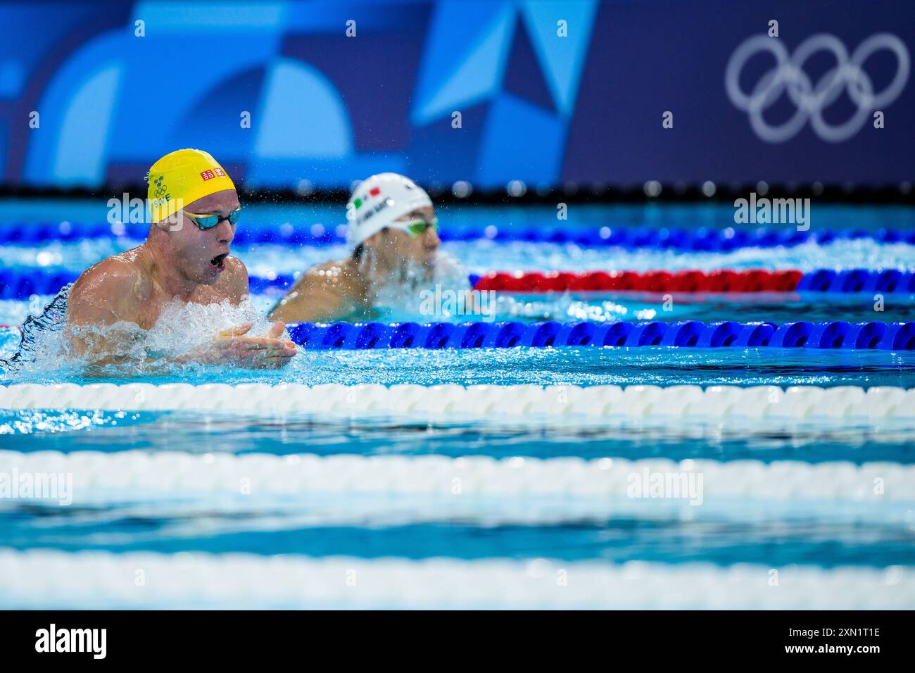 Erik Persson of, Sweden. , . competes in men's 200 meters breaststroke ...
