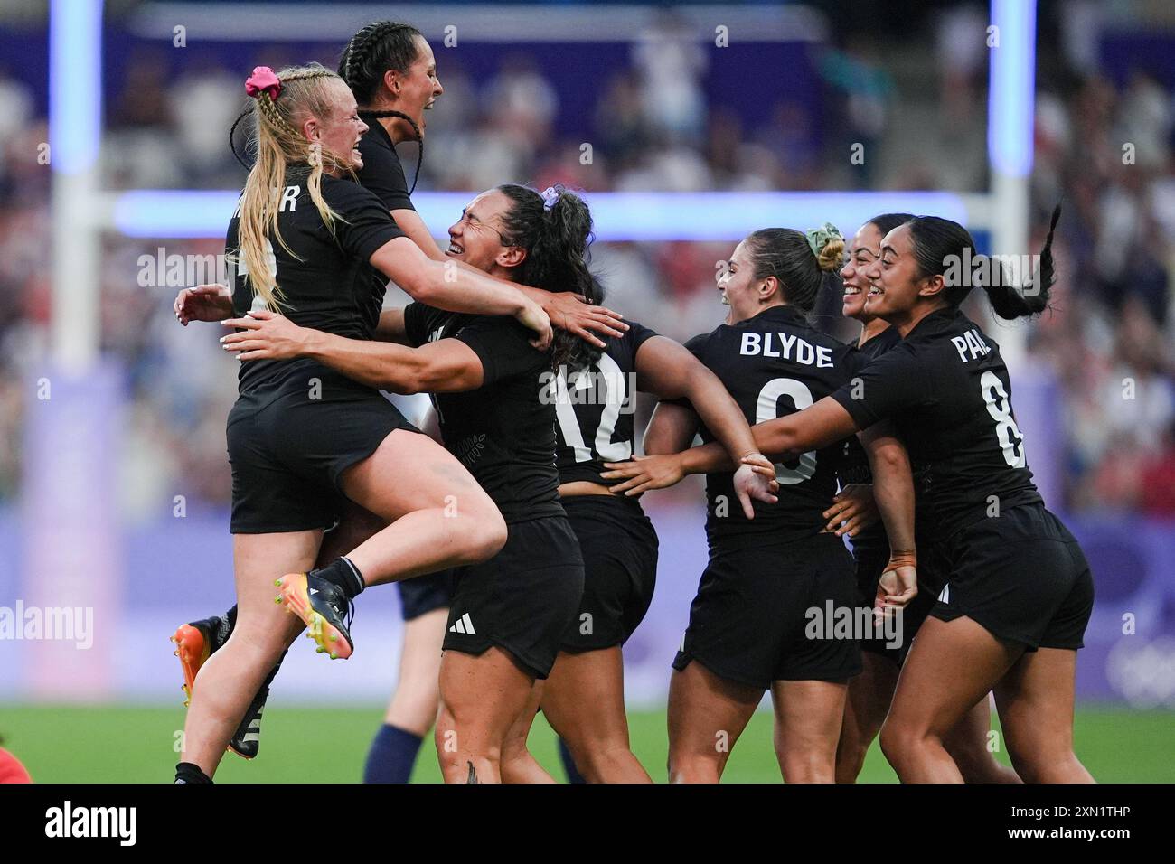 Paris, France. 30th July, 2024. Portia Woodman-Wickliffe (3rd L) of ...