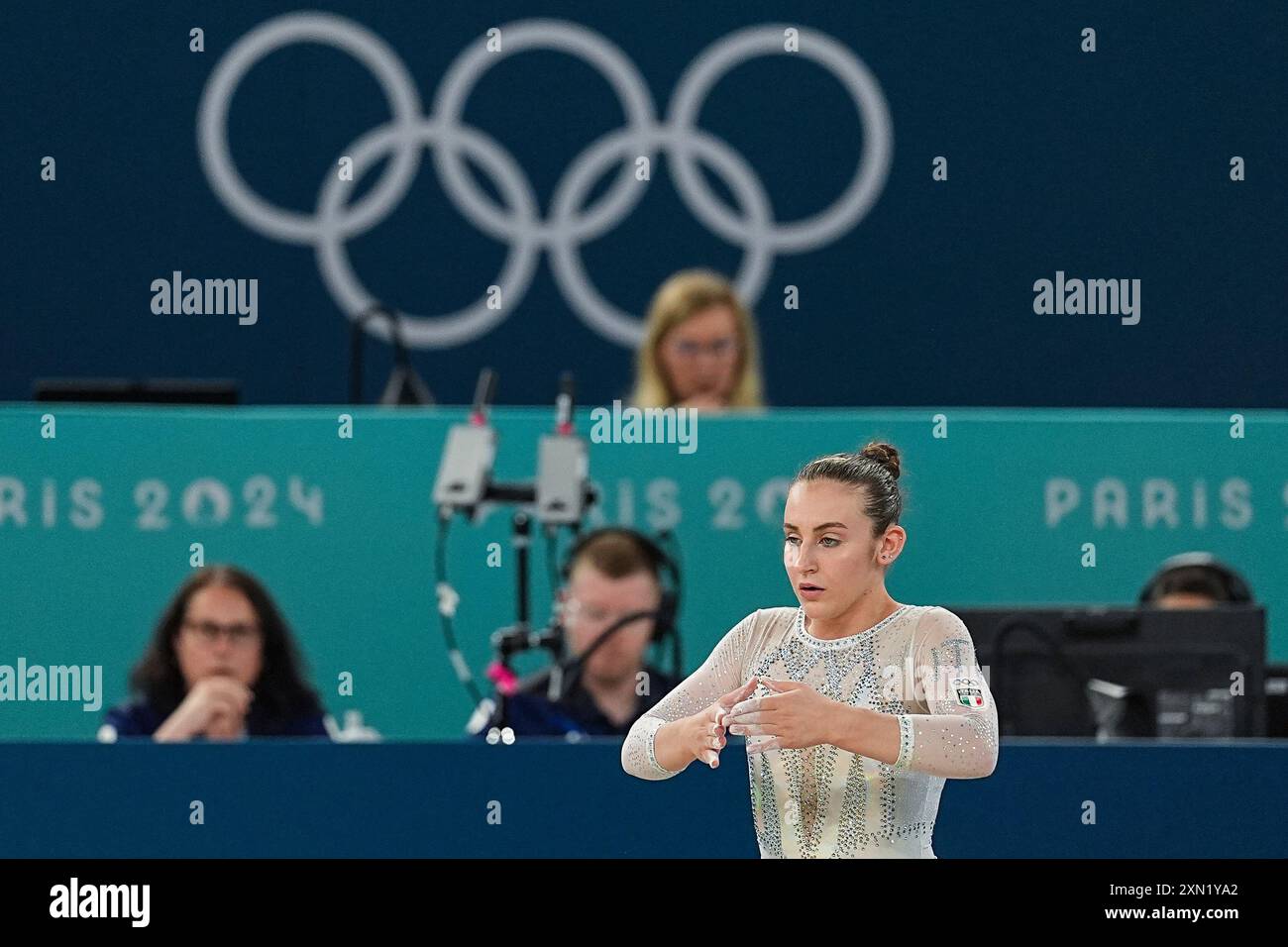 Angela Andreoli of Italy competes in the Floor Exercises during Women's ...