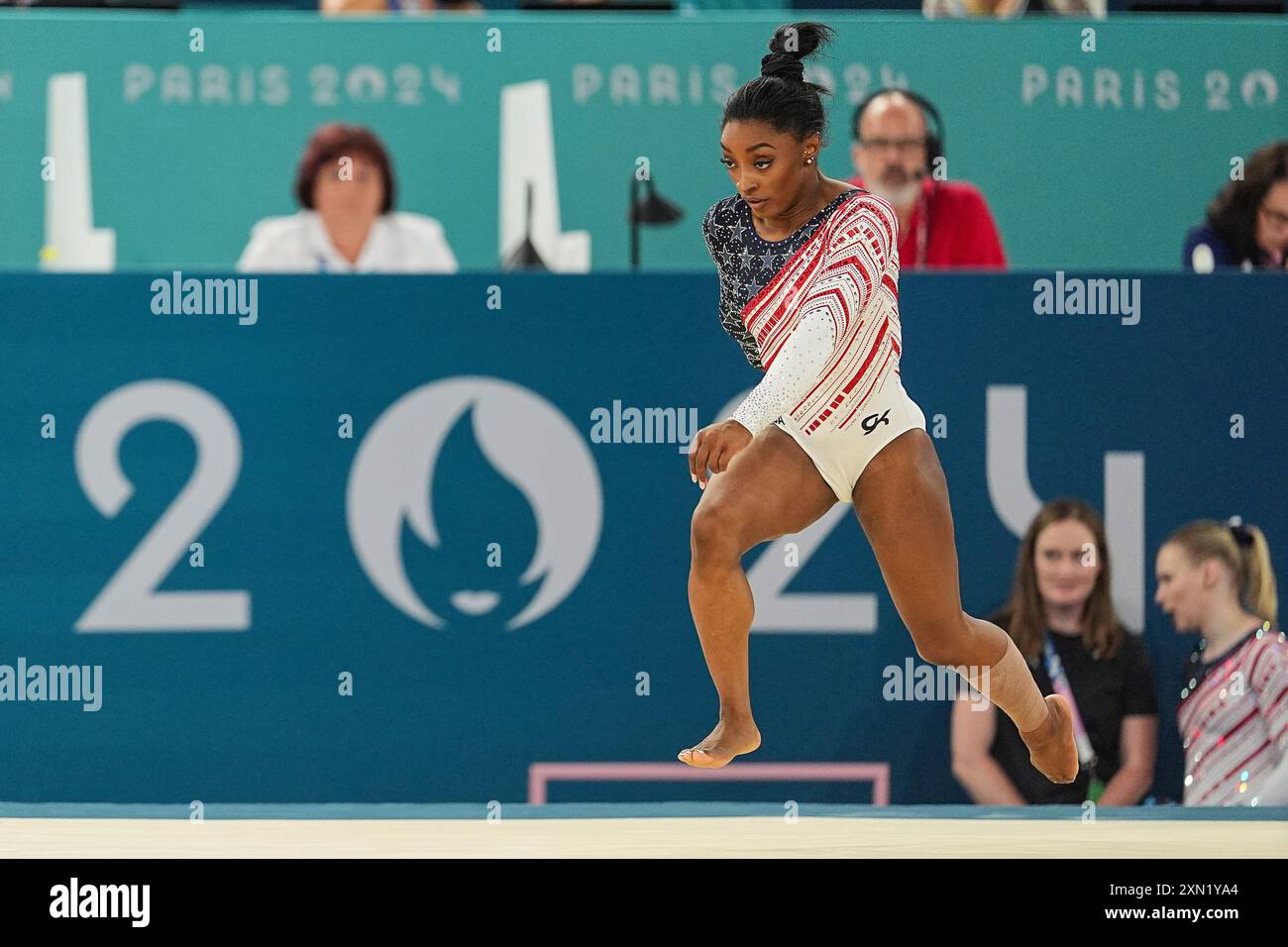 Simone Biles of United States competes in the Floor Exercises during ...