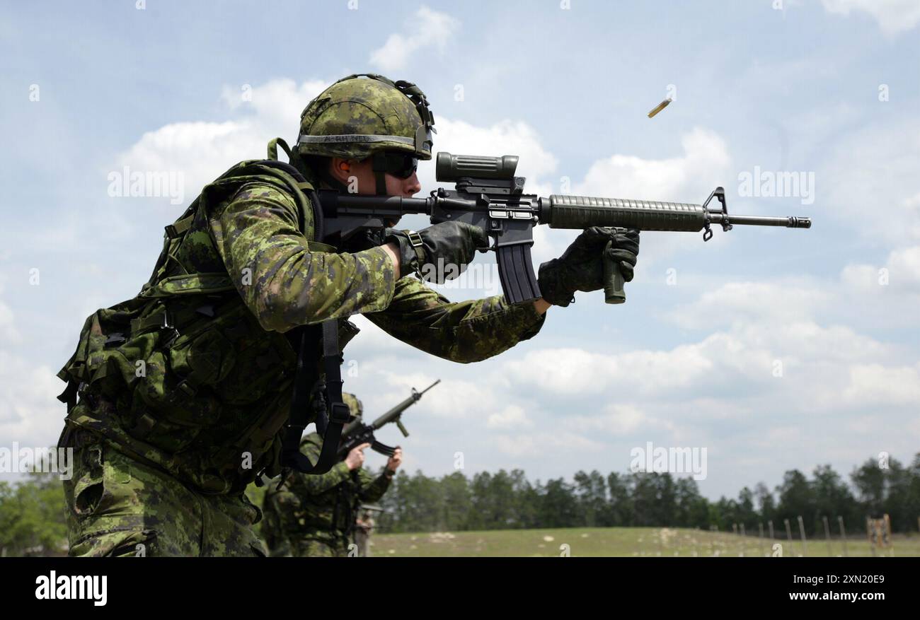 A Canadian soldier from Alpha Company, 3rd Battalion, 22nd Regiment ...