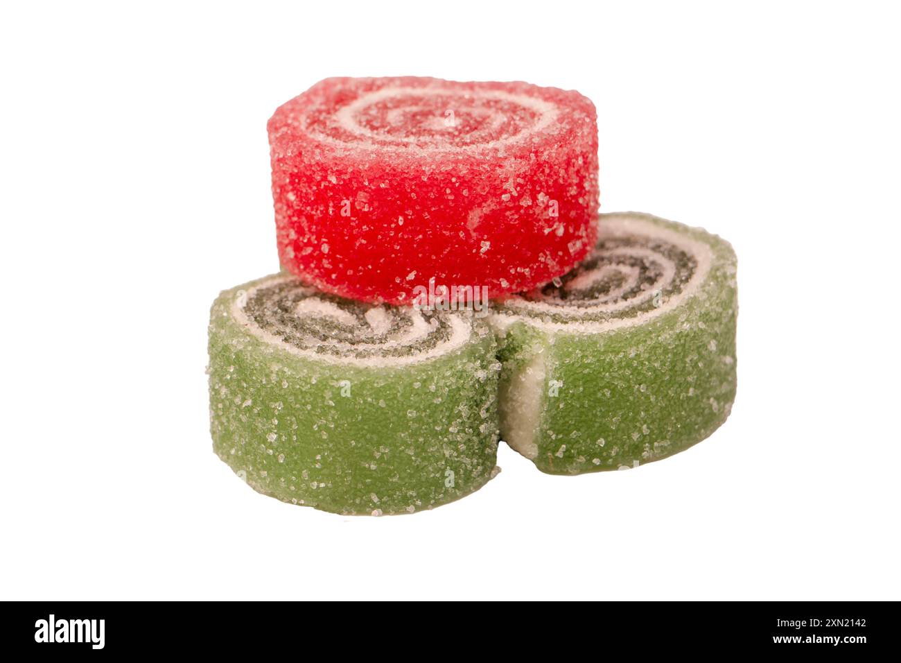 Jelly sweet candy roll isolated on a white background. Marmalade candy ...