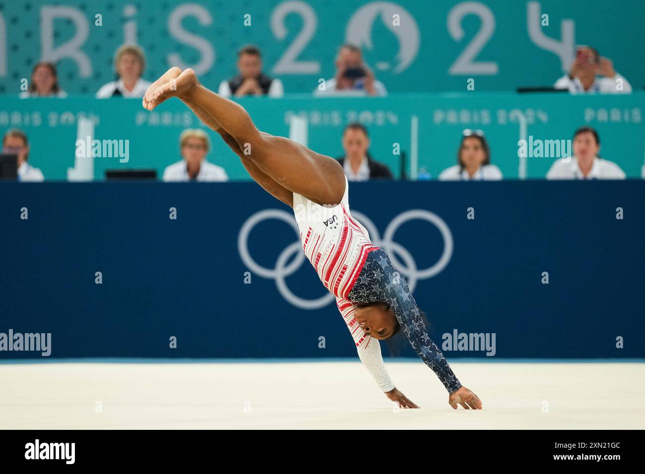Simone Biles of United States competes in the Floor Exercises during ...