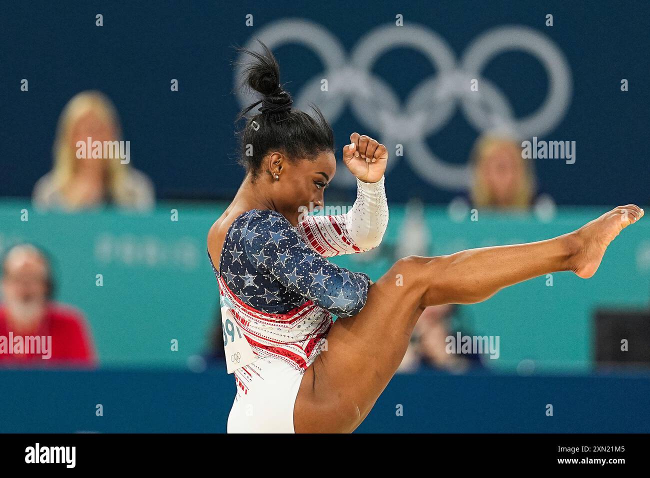 Simone Biles of United States competes in the Floor Exercises during ...