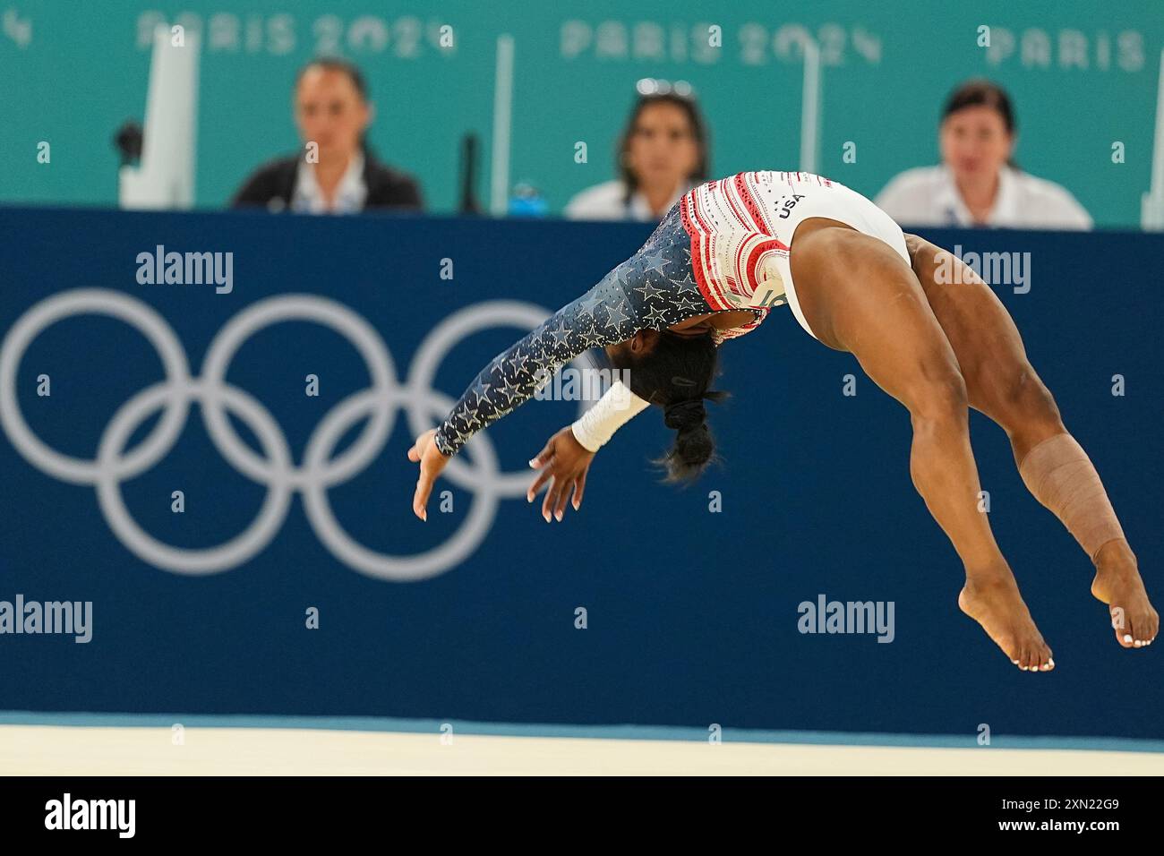Simone Biles of United States competes in the Floor Exercises during ...
