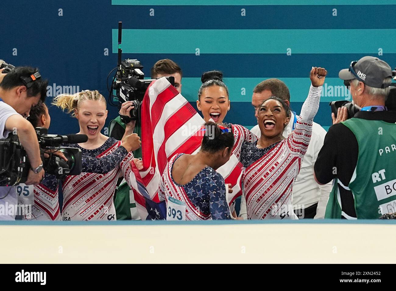 Simone Biles of United States, Jade Carey of United States, Jordan ...
