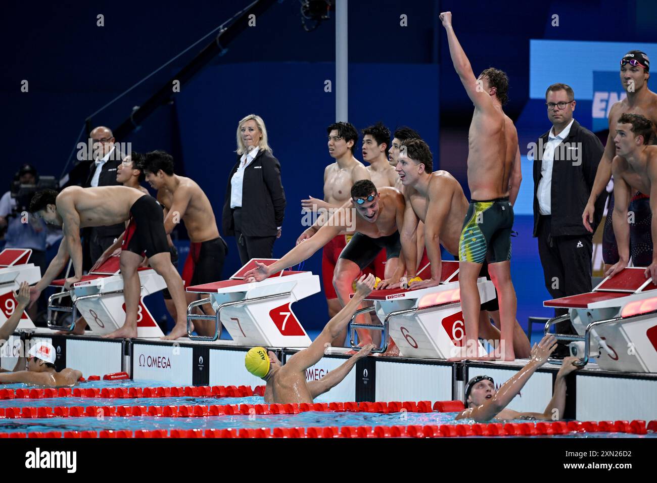 Paris, France. 30th July, 2024. Australian relay team Maximillian ...