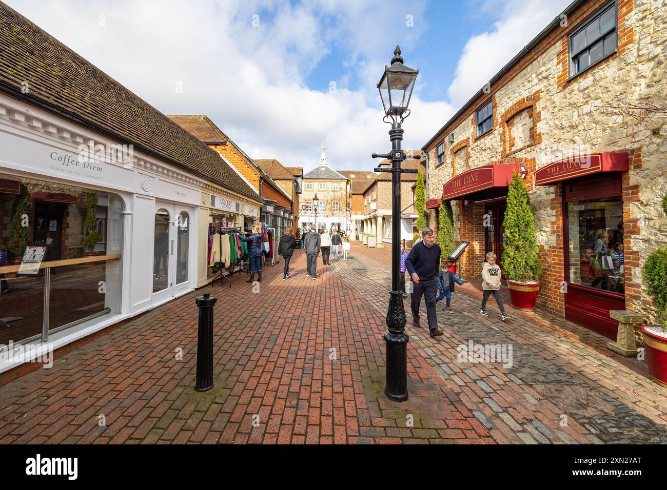 Coffee Diem and The Luxe, Farnham, Surrey, England Stock Photo - Alamy