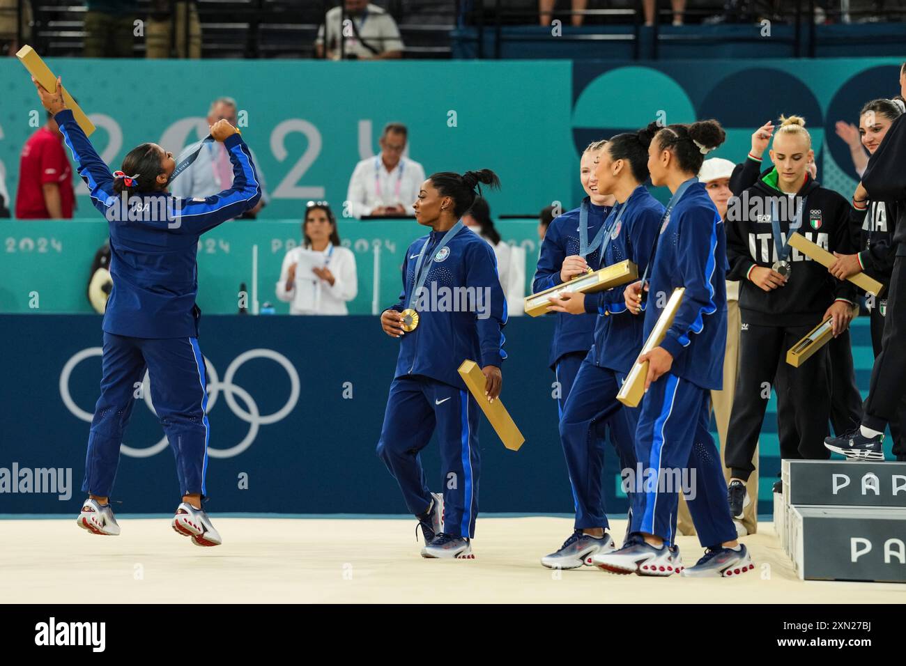 Simone Biles of United States, Jade Carey of United States, Jordan ...