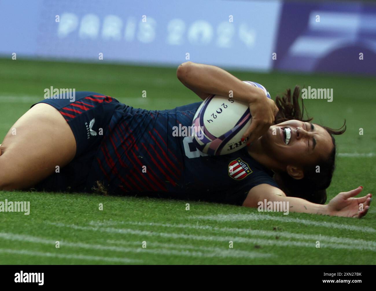 Paris, France. 30th July, 2024. Alex Sedrick of the US scores against ...
