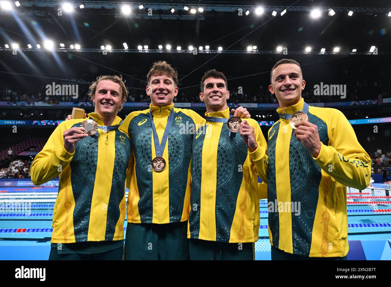 Paris, France. 30th July, 2024. (L-R) Bronze medallists Australian ...