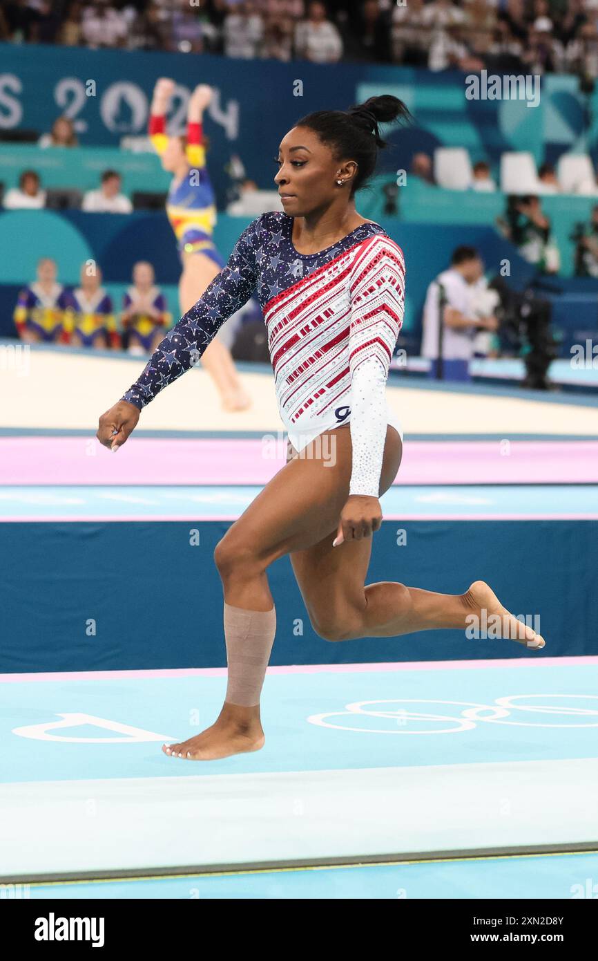 Paris, France, 30 July, 2024. Simone Biles of USA runs to the Vault ...
