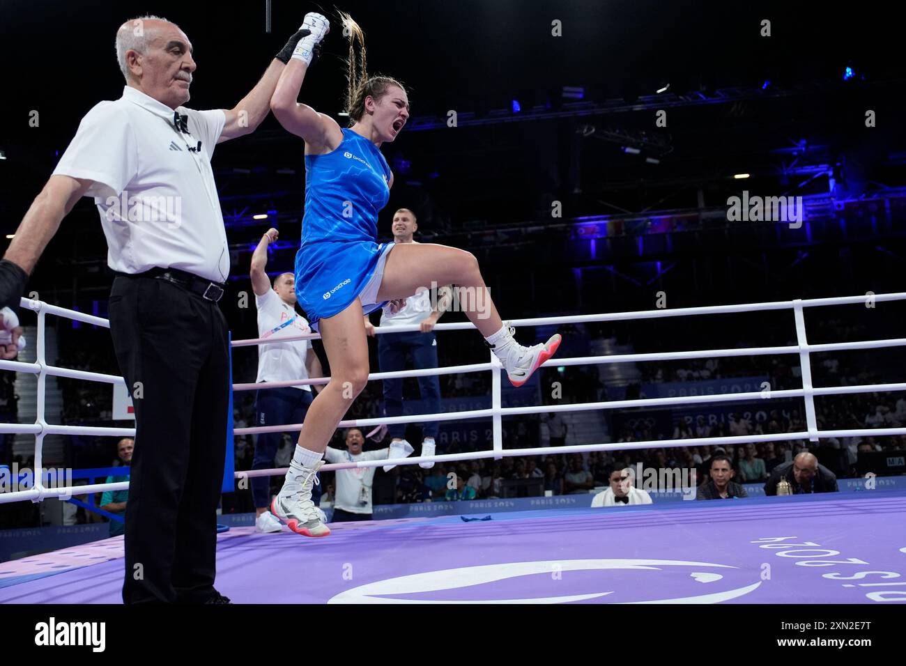 Poland's Julia Szeremeta, celebrates after defeating Venezuela's ...