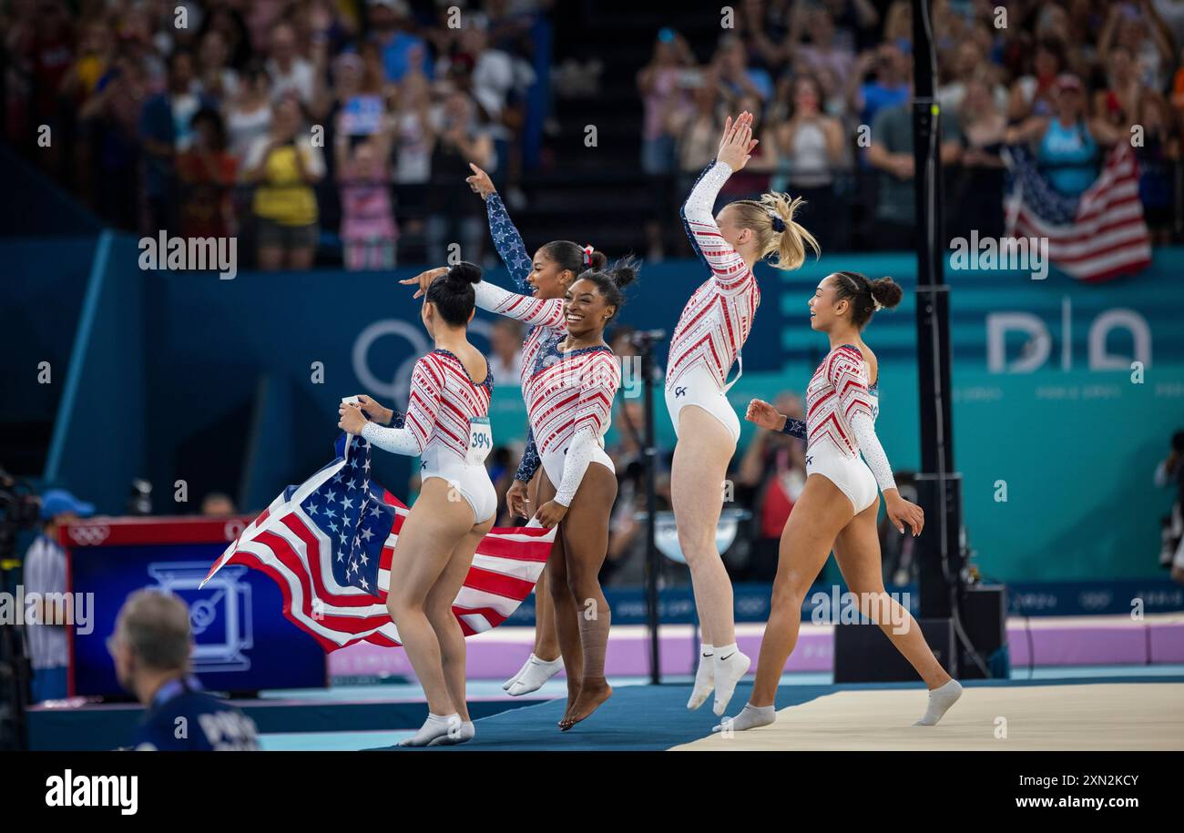 Jordan chiles olympic medal hi-res stock photography and images - Alamy