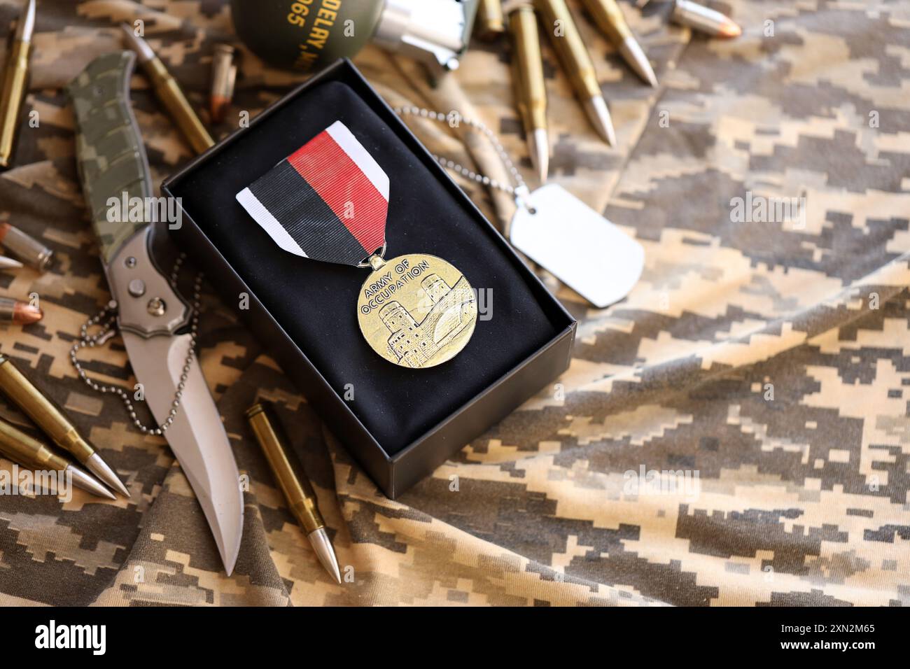 KYIV, UKRAINE - JULY 10, 2024 US Army of Occupation medal. United ...