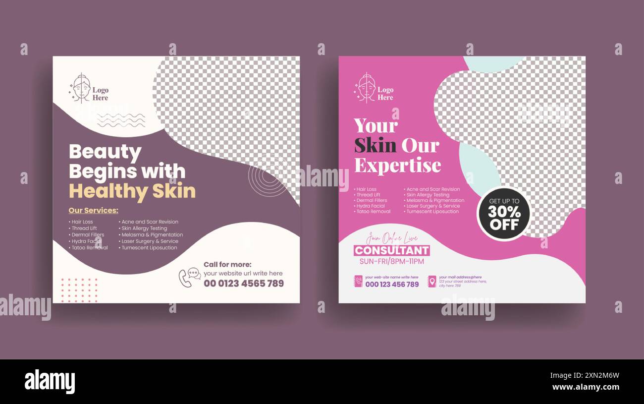 Salon services banner hi-res stock photography and images - Alamy