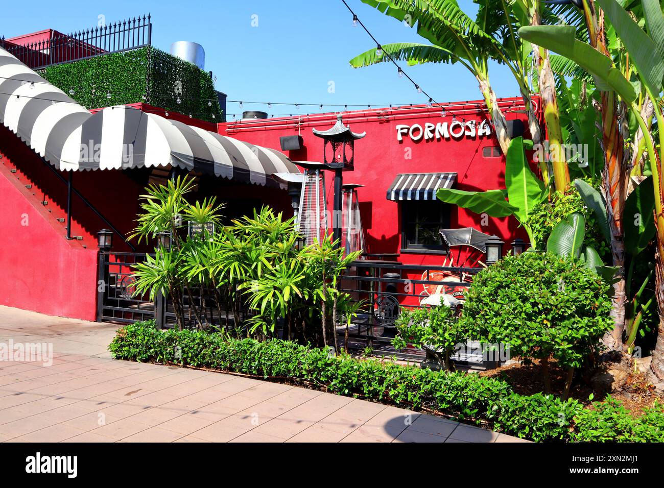 The Formosa Cafe, famous restaurant and bar inside a red trolley train ...