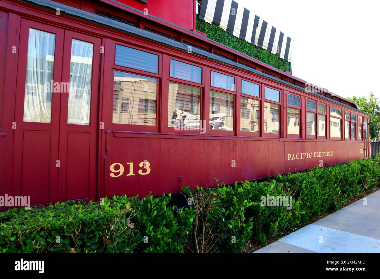 The Formosa Cafe, famous restaurant and bar inside a red trolley train ...
