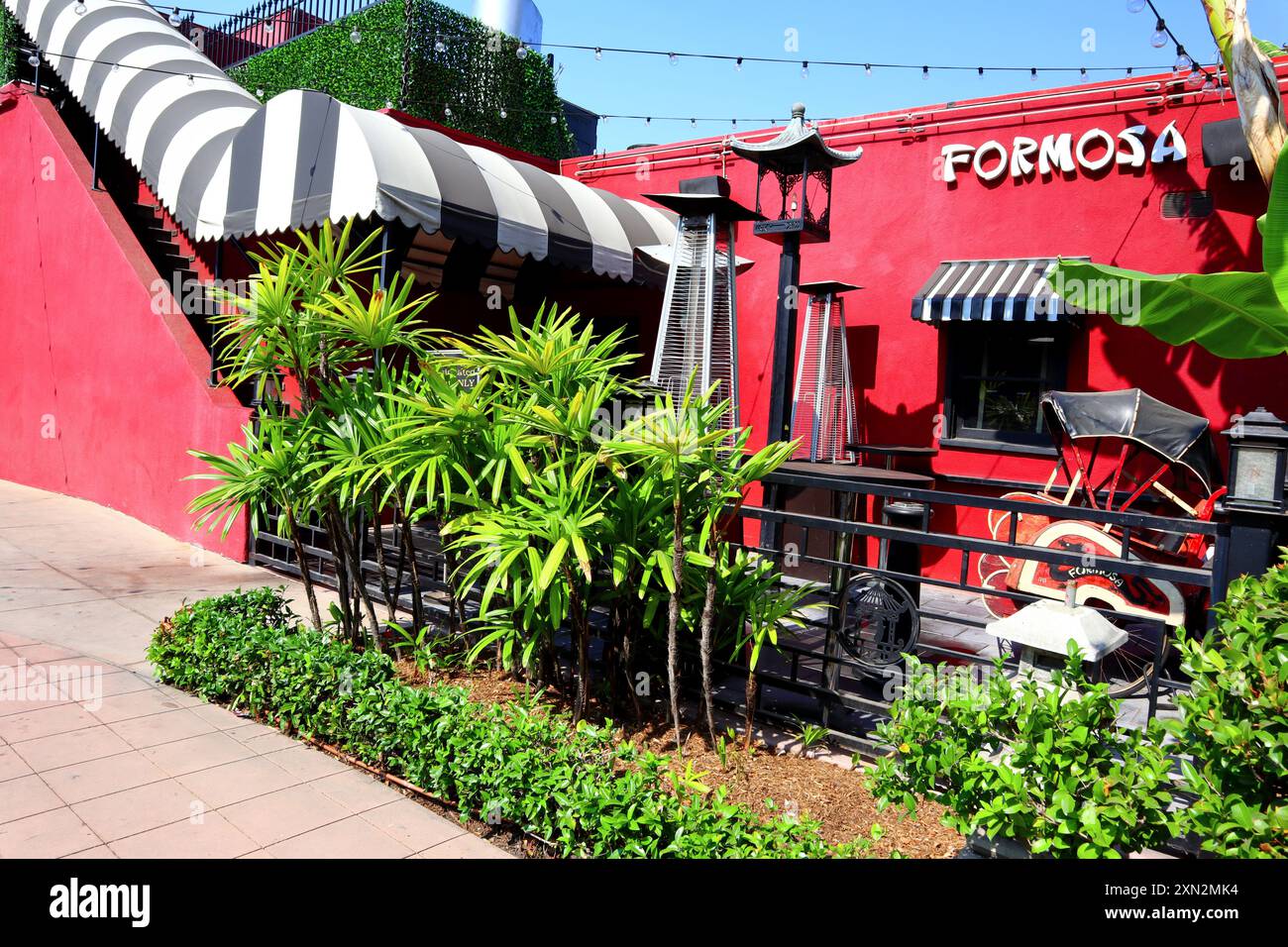 The Formosa Cafe, famous restaurant and bar inside a red trolley train ...