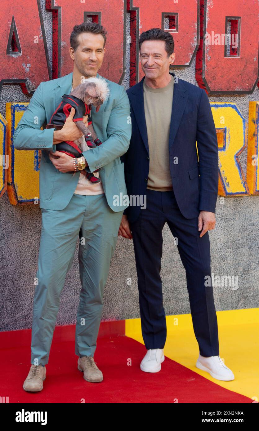 Ryan Reynolds and Hugh Jackman attending the DEADPOOL & WOLVERINE - UK ...