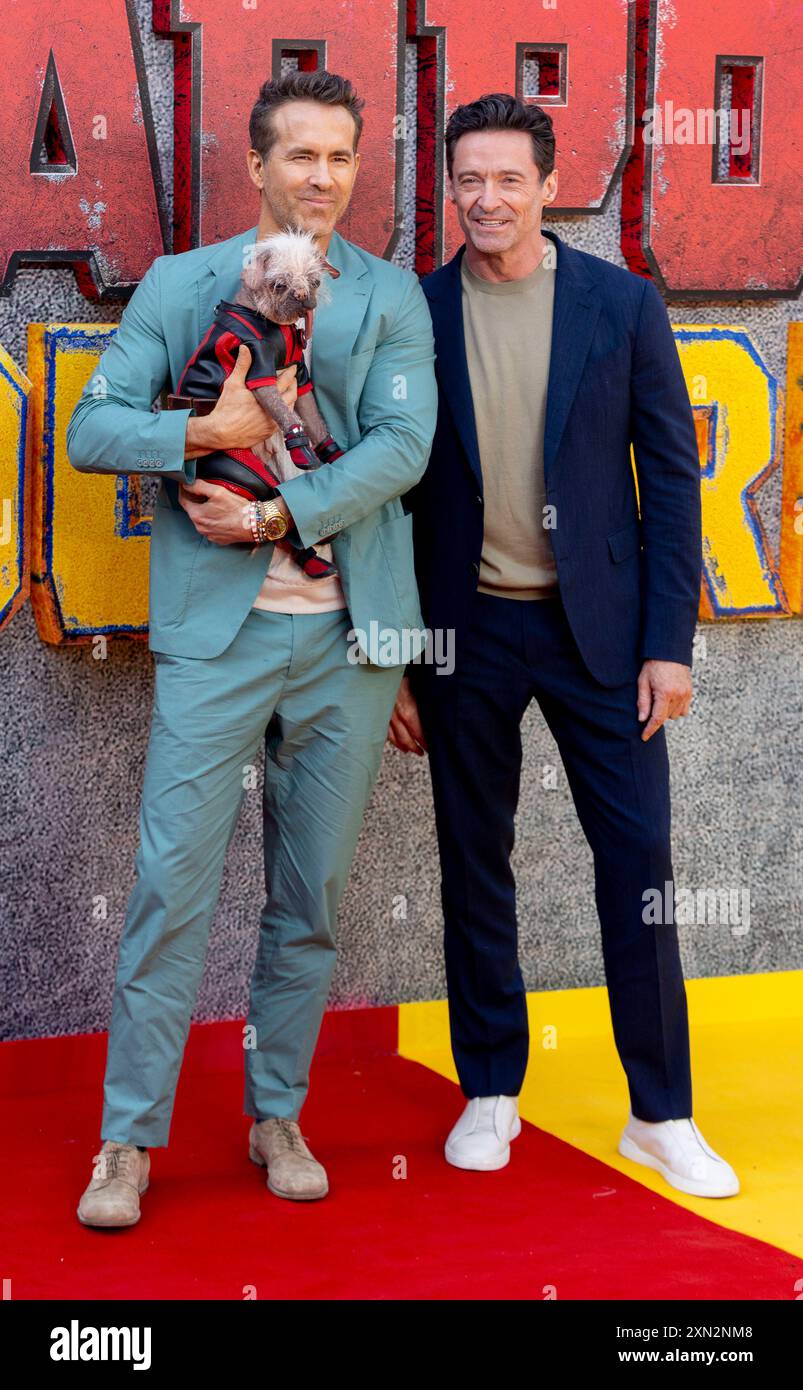 Ryan Reynolds and Hugh Jackman attending the DEADPOOL & WOLVERINE - UK ...