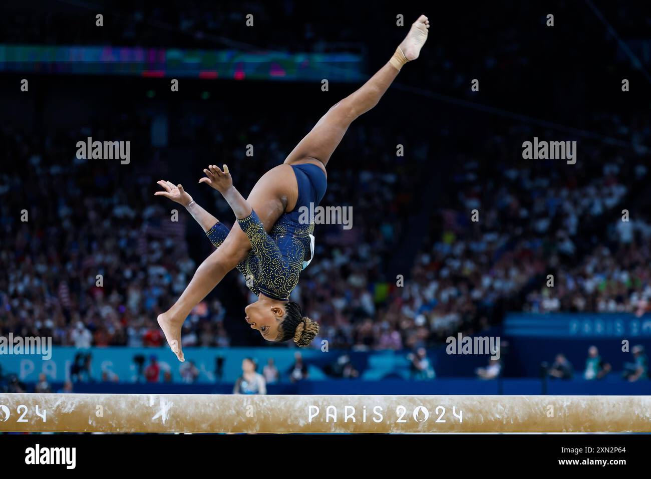 Rebeca Andrade of Brazil competes on Balance Beam during Women's Team ...