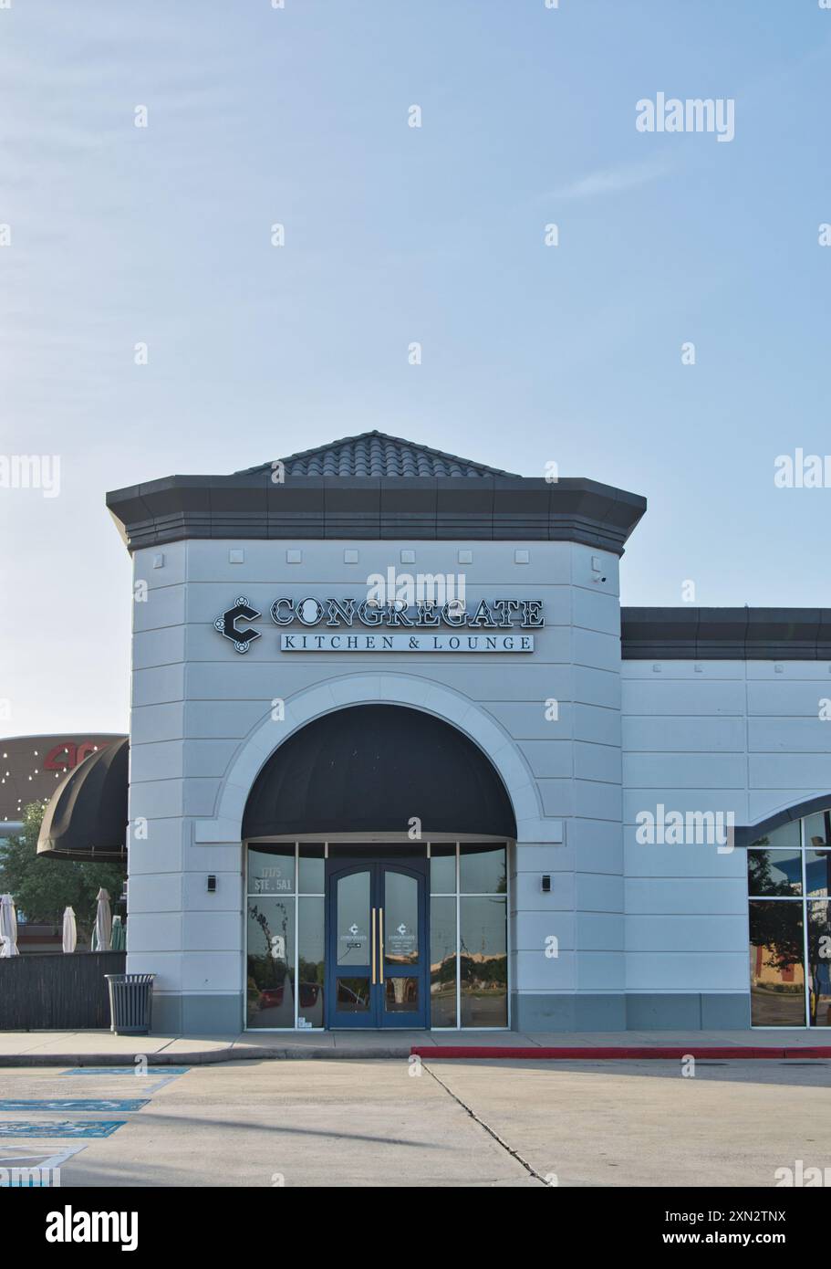 Houston, Texas USA 06-30-2024: Congregate kitchen and lounge restaurant ...