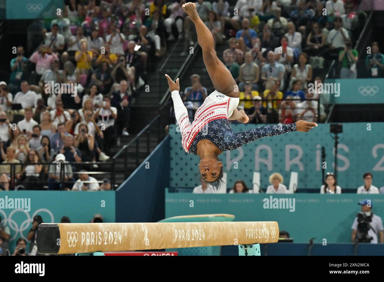 Simone Biles of the United States performs during Artistic Gymnastics ...